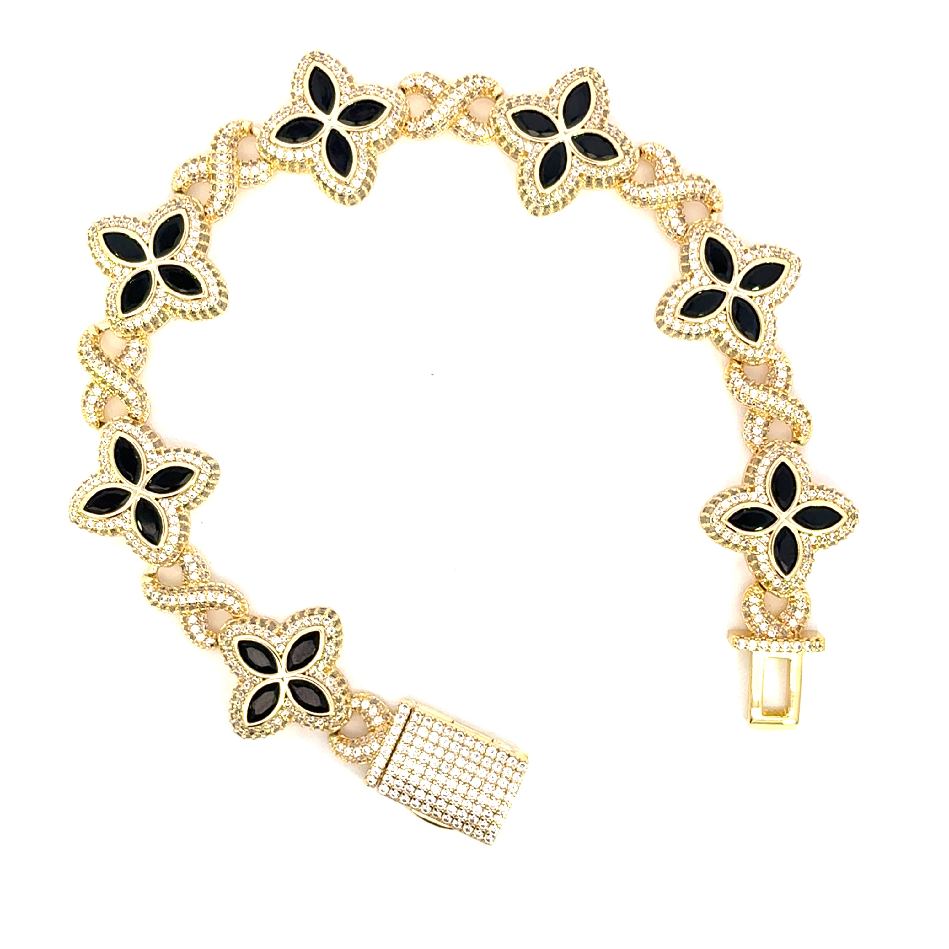 BRB-01 (Flower Style Infinity Link Bracelet) – Leia Jewelry